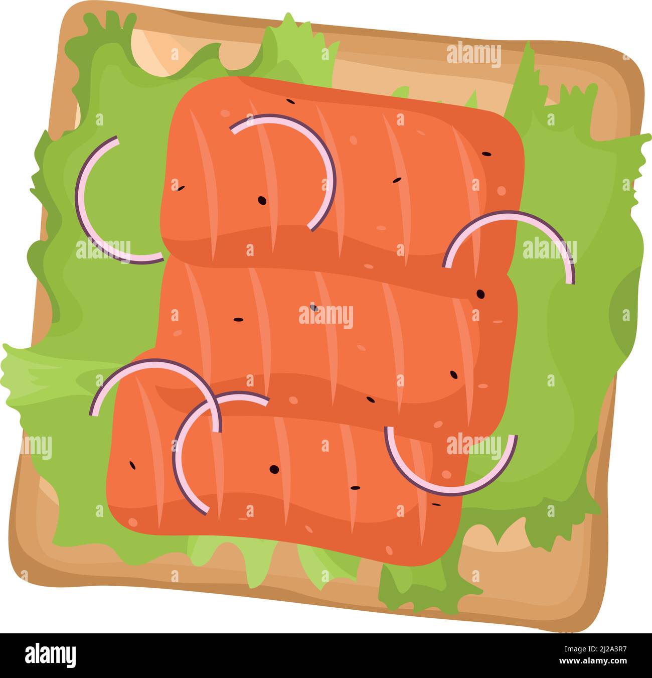 Salmon toast design Cut Out Stock Images & Pictures - Alamy