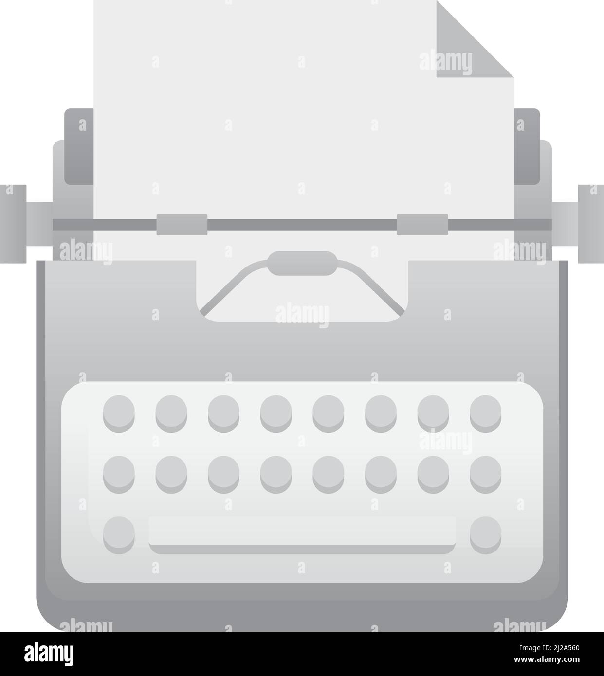 Vintage typewriter vector writer machine flat icon Stock Vector Image ...