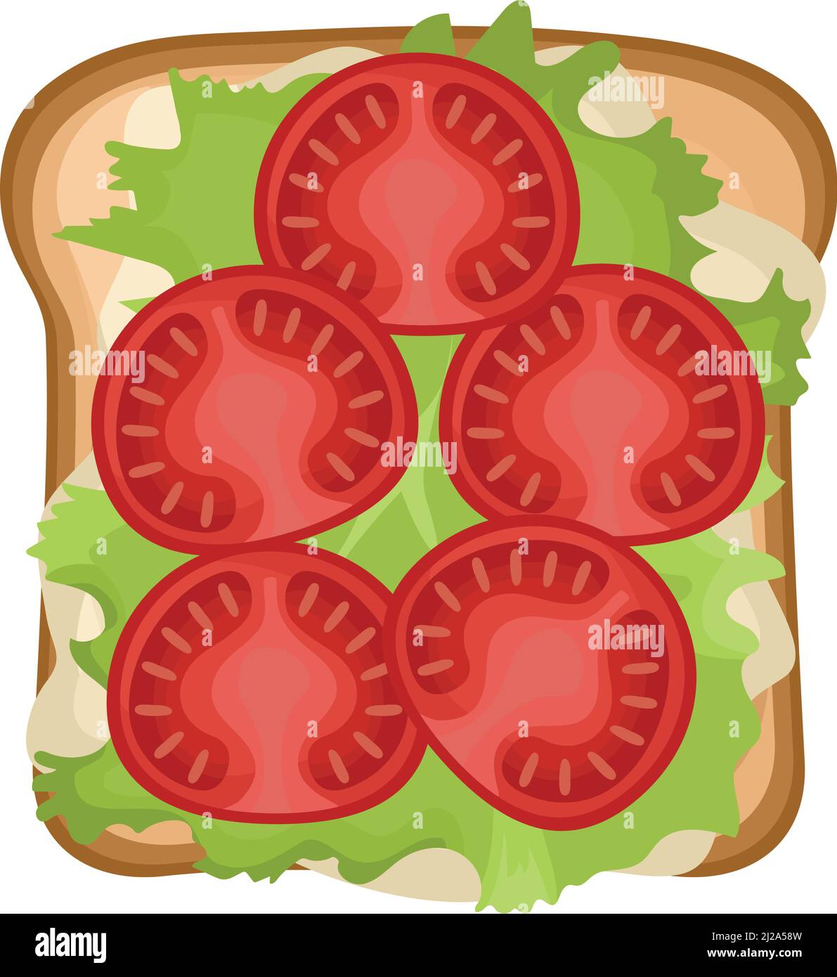 tomato and lettuce toast Stock Vector Image & Art - Alamy
