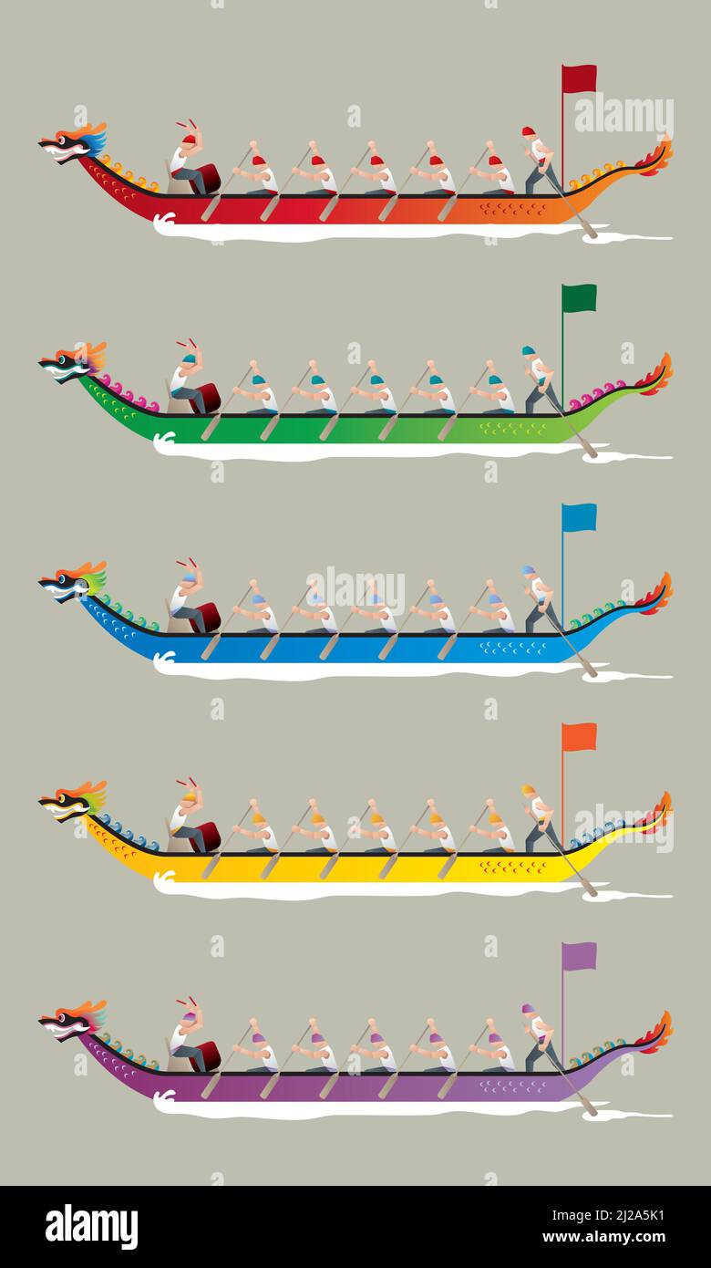A group of men rowing racing boat's vector Stock Vector Image & Art - Alamy