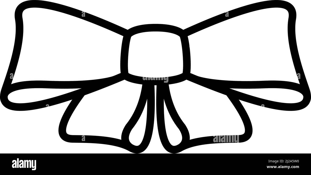 Party Bow Icon. Bold outline design with editable stroke width. Vector ...