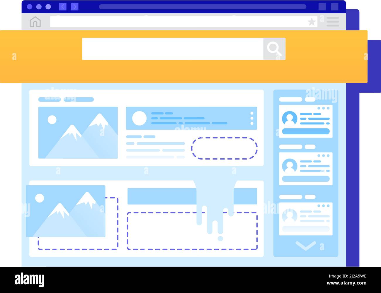 Website icon web app development flat vector Stock Vector Image & Art ...