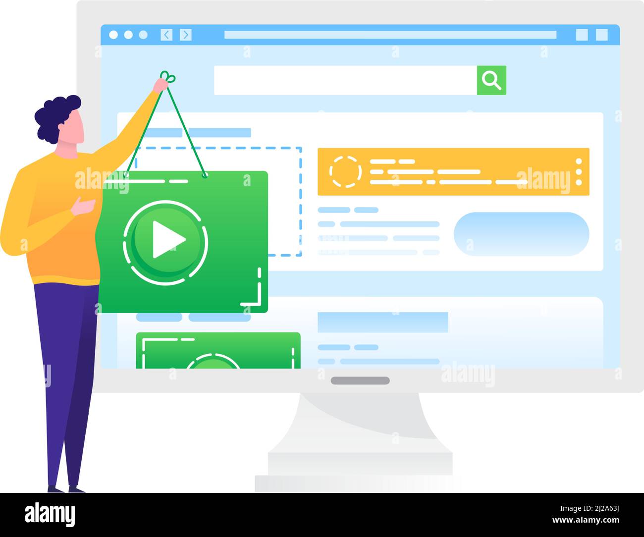 Man create site software and new idea icon vector Stock Vector Image ...