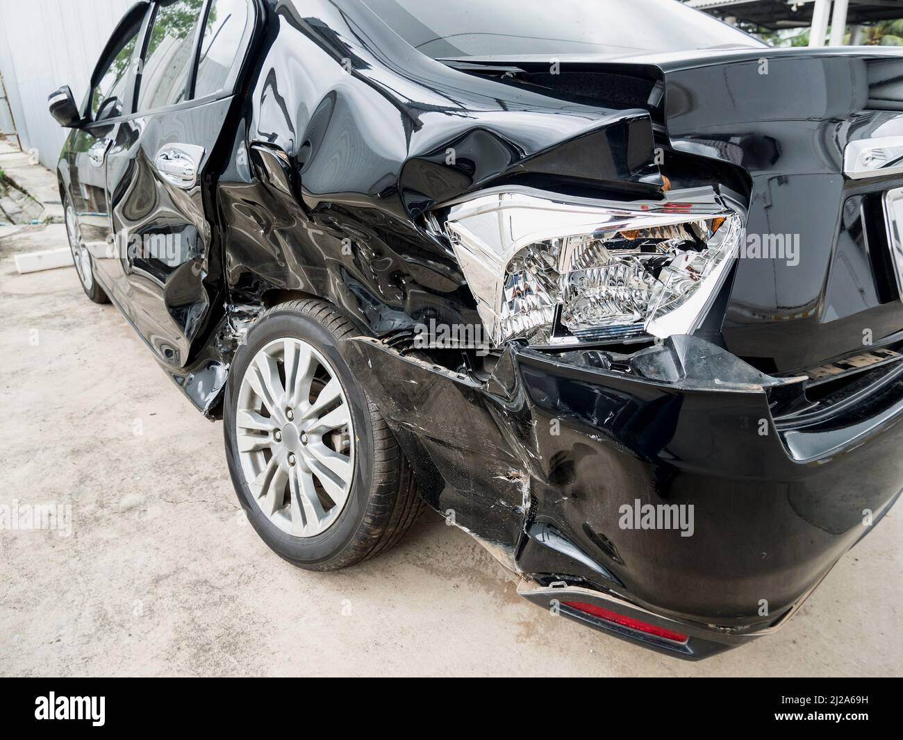 Car crash accident damaged background Stock Photo - Alamy