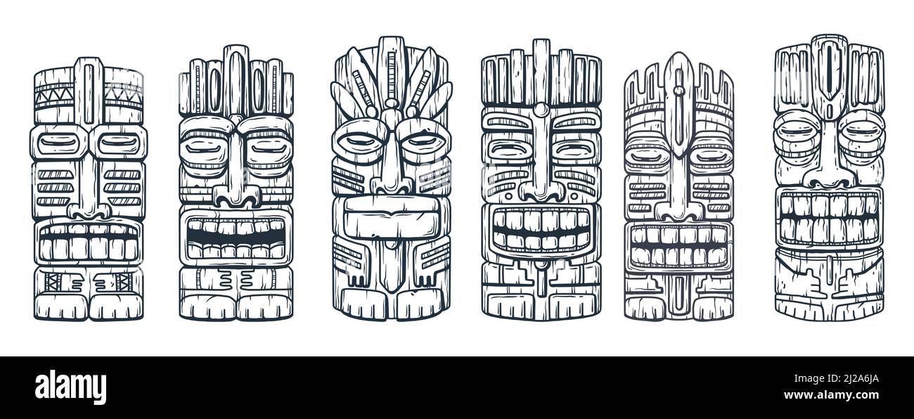 Traditional maori carving Stock Vector Images - Alamy