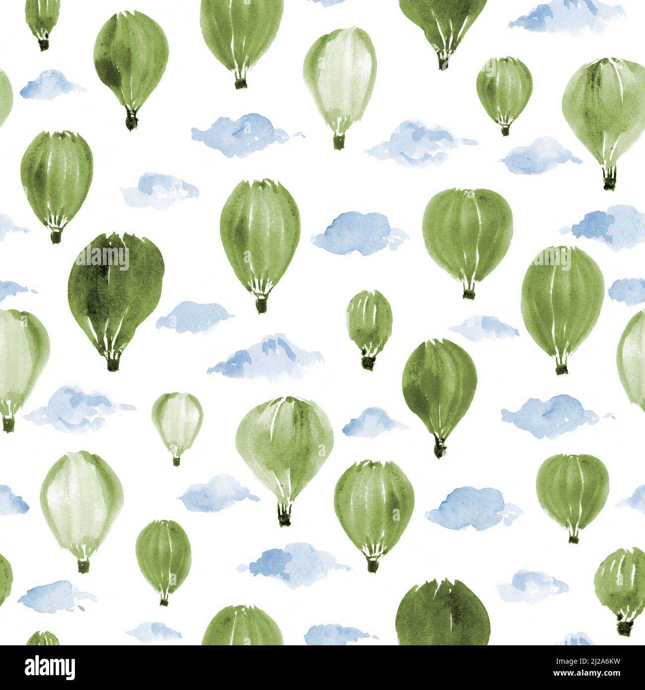 Seamless hand painted hot air balloon Pattern Stock Photo - Alamy