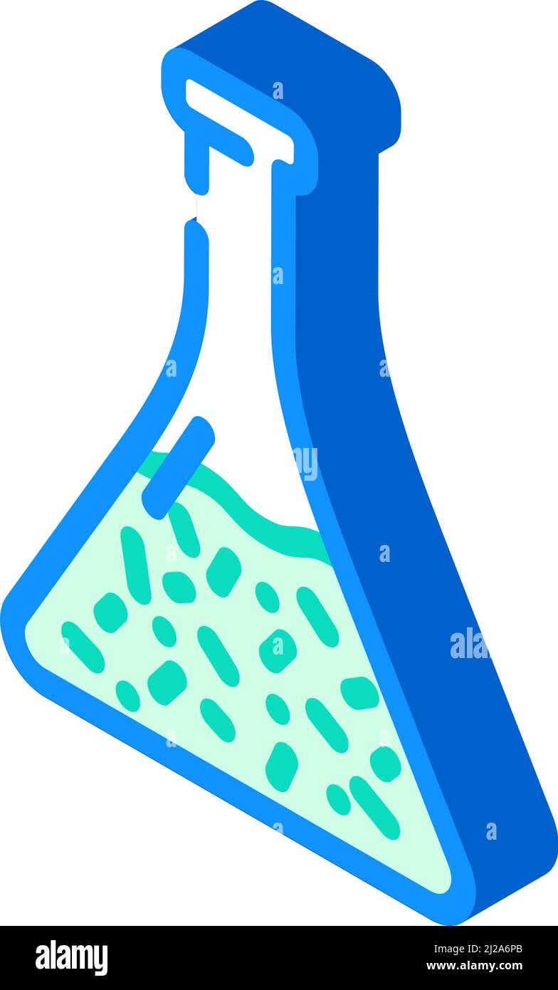 flask with liquid isometric icon vector illustration Stock Vector Image ...