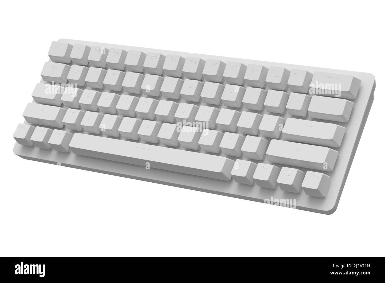 Computer keyboard with rgb colors isolated on white monochrome ...