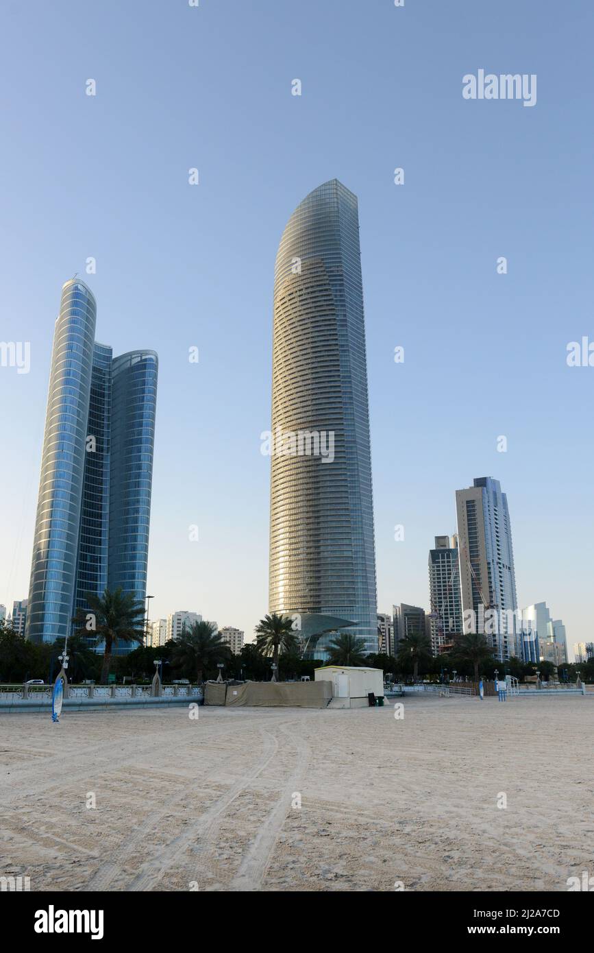 The Landmark tower and the Islamic Bank building seen from the Corniche ...