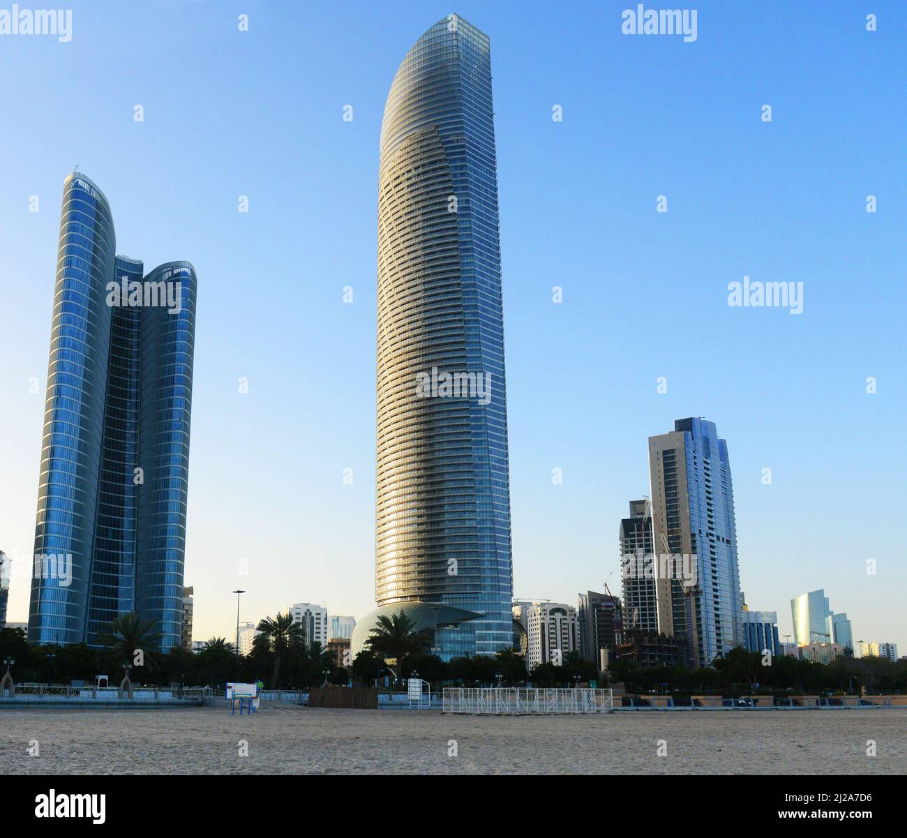 The Landmark tower and the Islamic Bank building seen from the Corniche ...