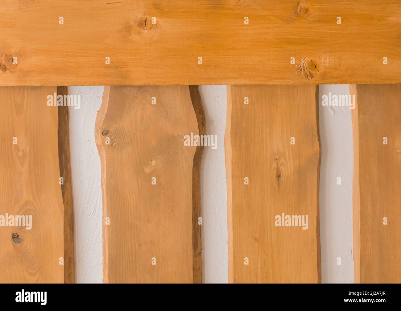 Wooden boards abstract interior plank design on background of white ...