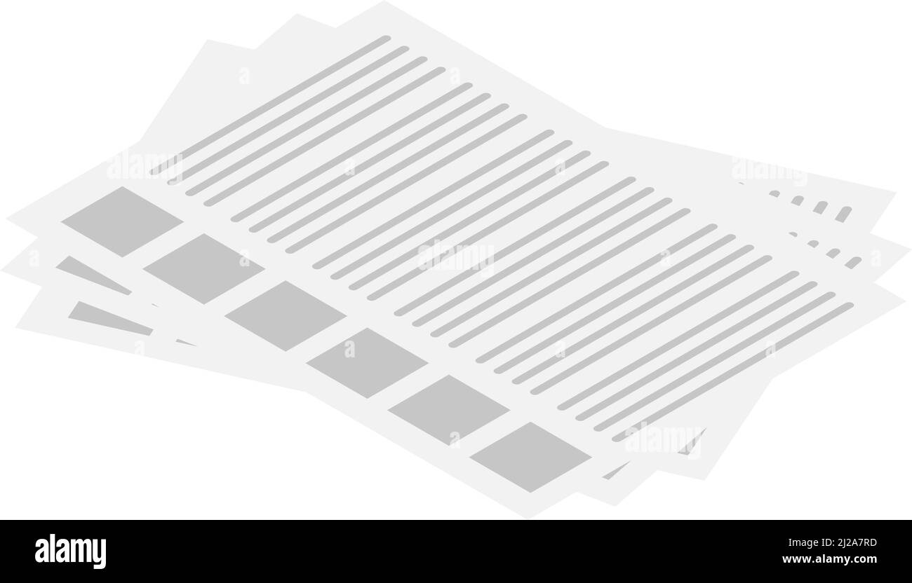 Paper sheet stack vector page pile 3d icon Stock Vector Image & Art - Alamy