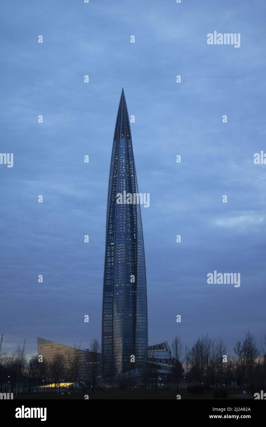 Vertical shot lakhta center hi-res stock photography and images - Alamy