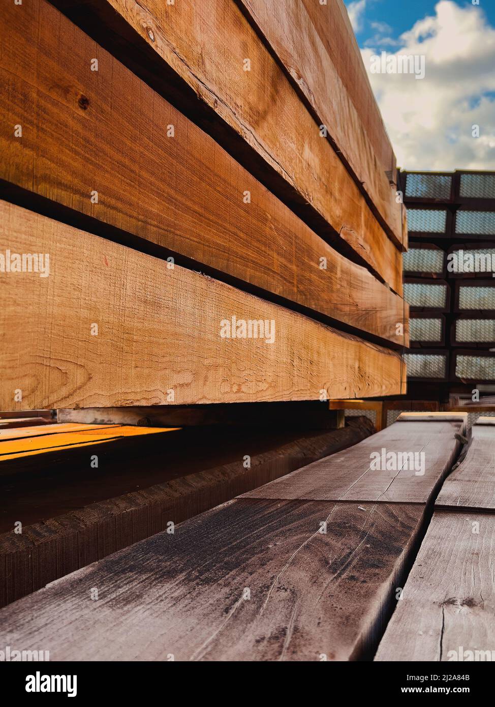 Stack of railway sleepers hi-res stock photography and images - Alamy