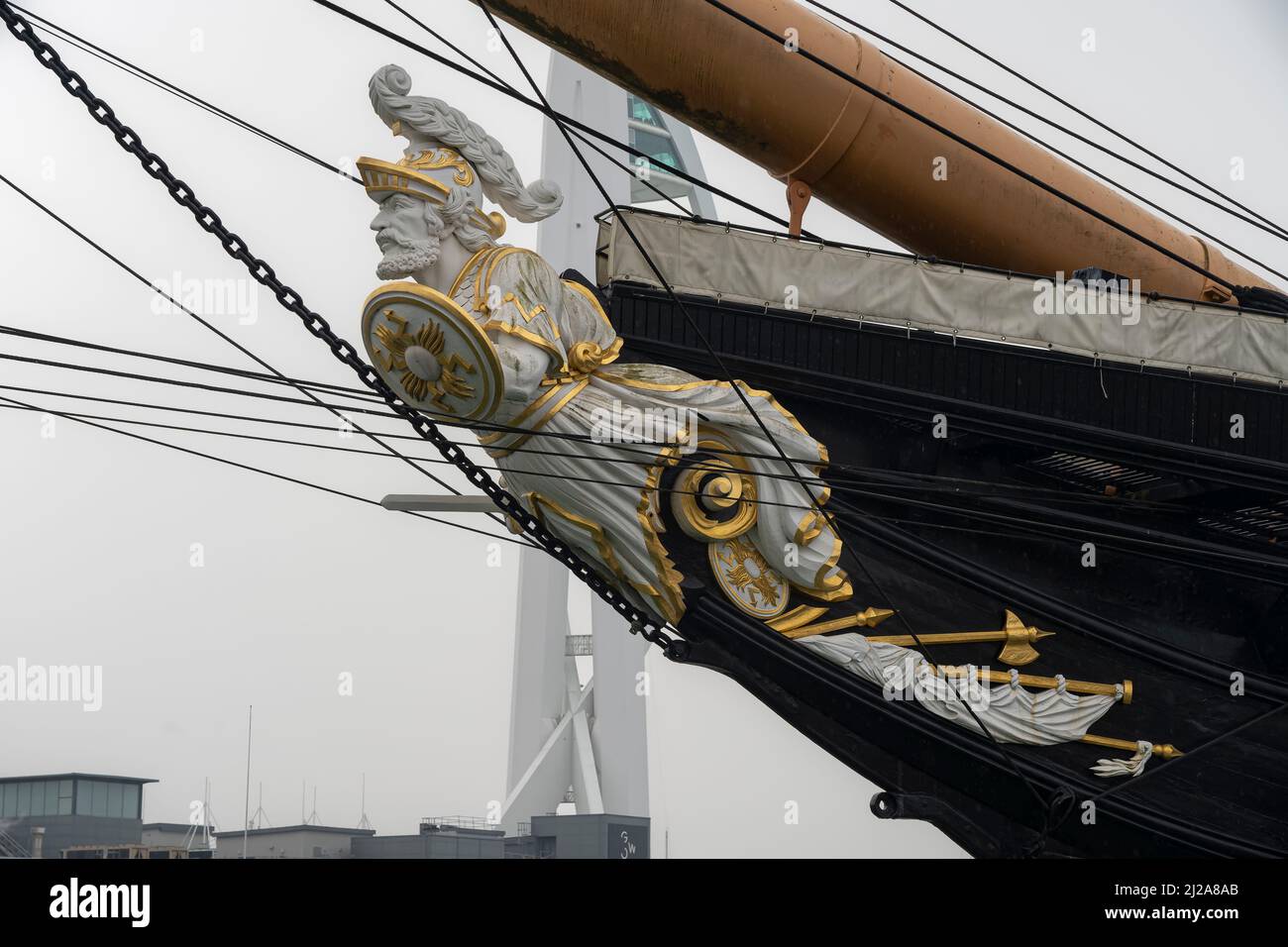 Figurehead of HMS Warrior at Portsmouth, England Stock Photo - Alamy