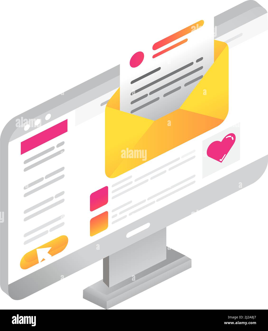 Send email envelope 3d Stock Vector Images - Alamy