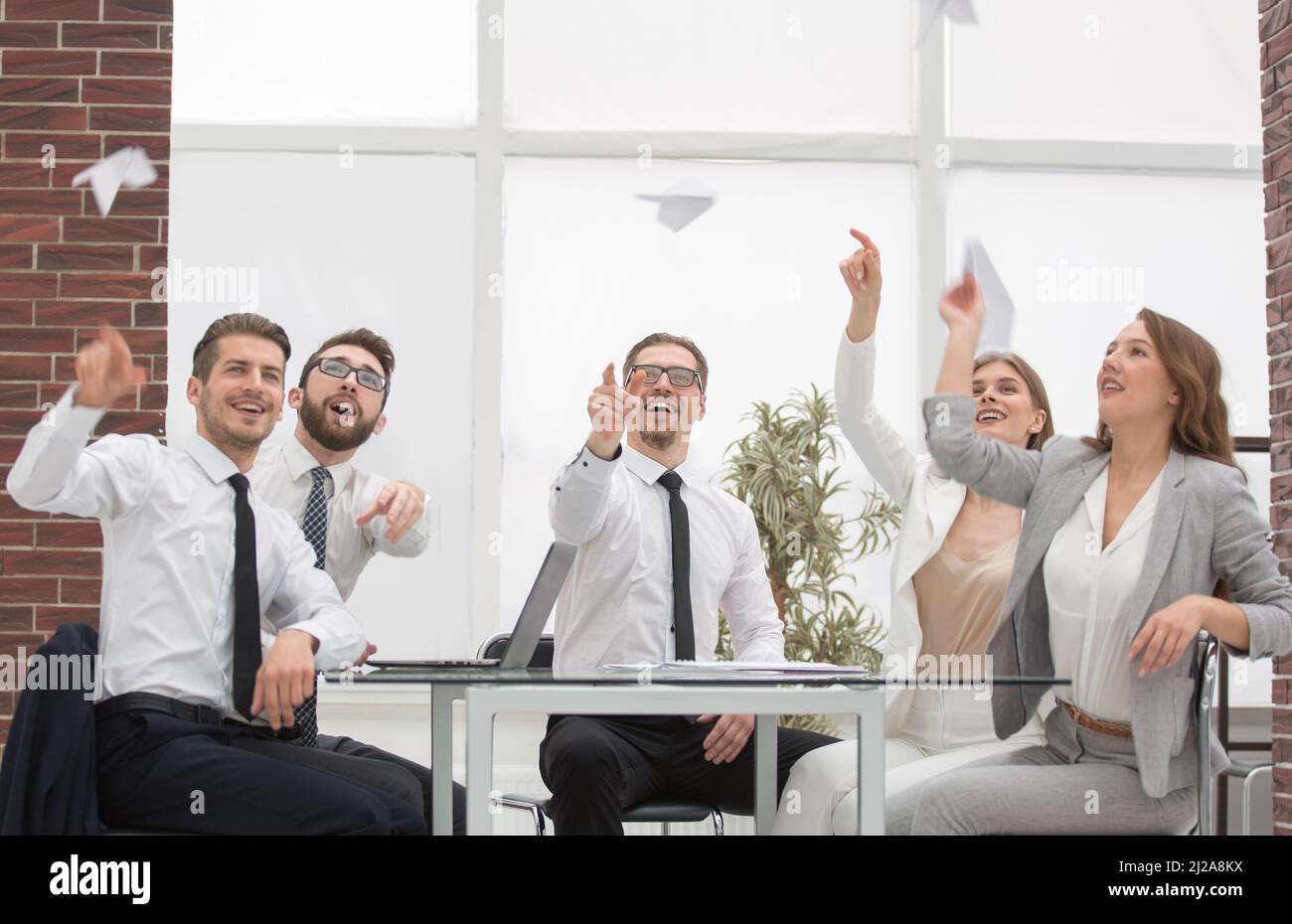 successful business team starting another commercial project Stock ...