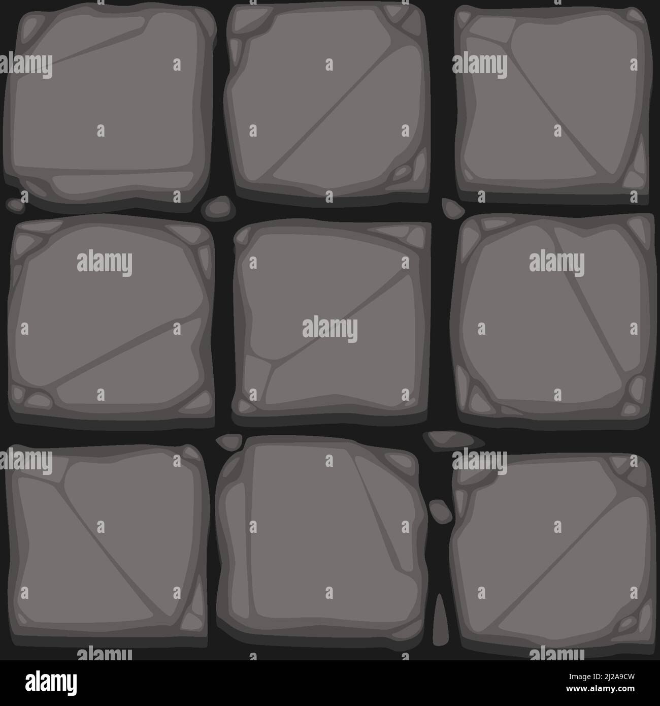 seamless old stonework texture, vector cobblestone illustration Stock ...