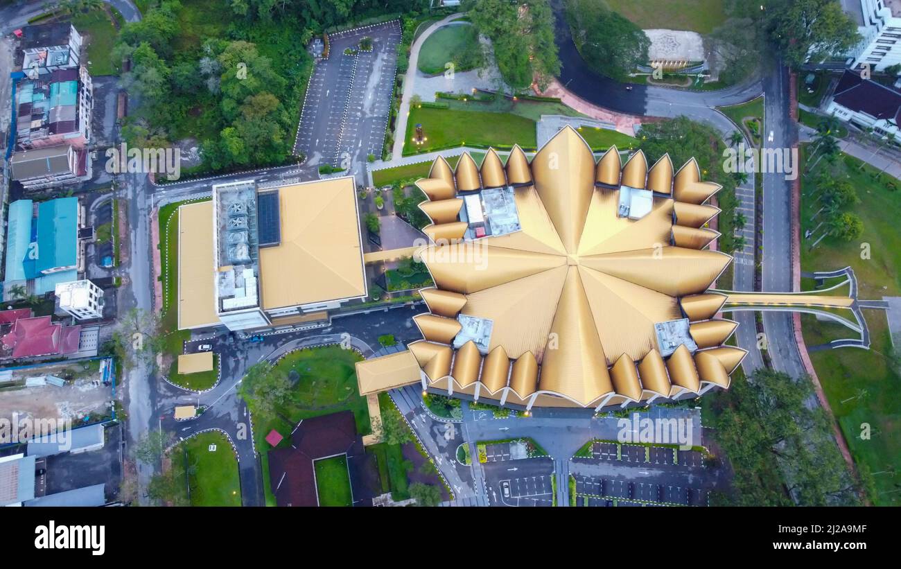 An aerial shot of Sarawak museum, Malaysia Stock Photo - Alamy