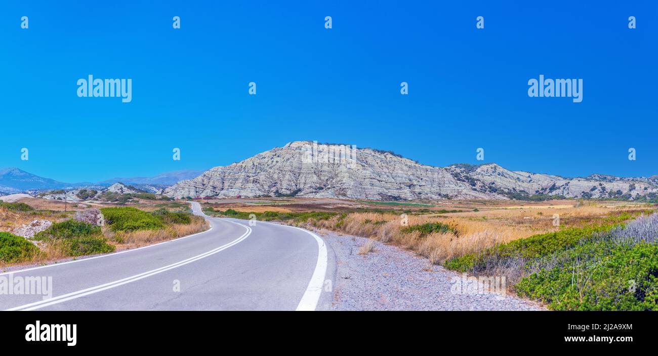 An exciting panoramic view of amazing roads without traffic in at ...