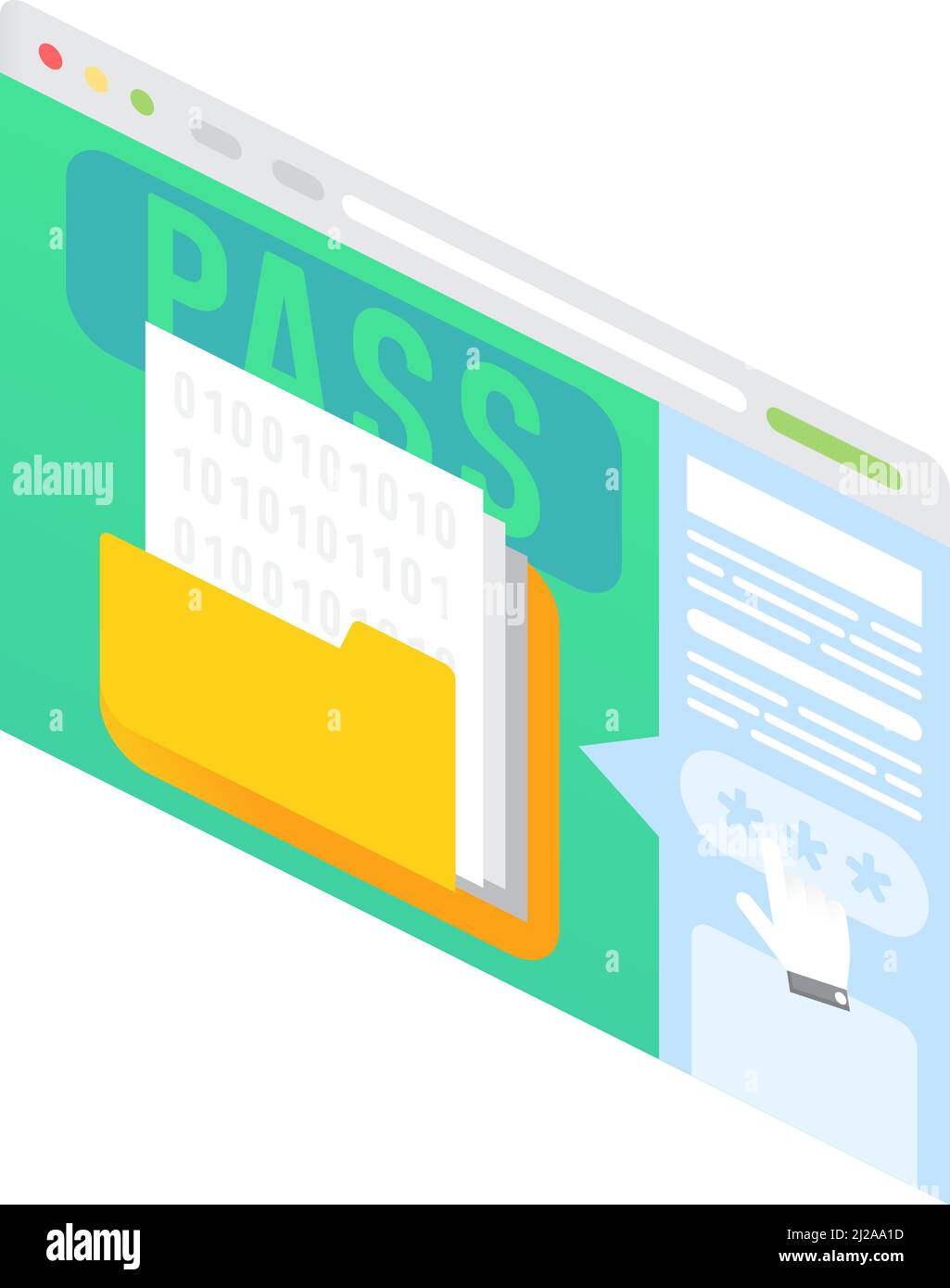 Encrypted folder icon vector isolated on white Stock Vector Image & Art ...