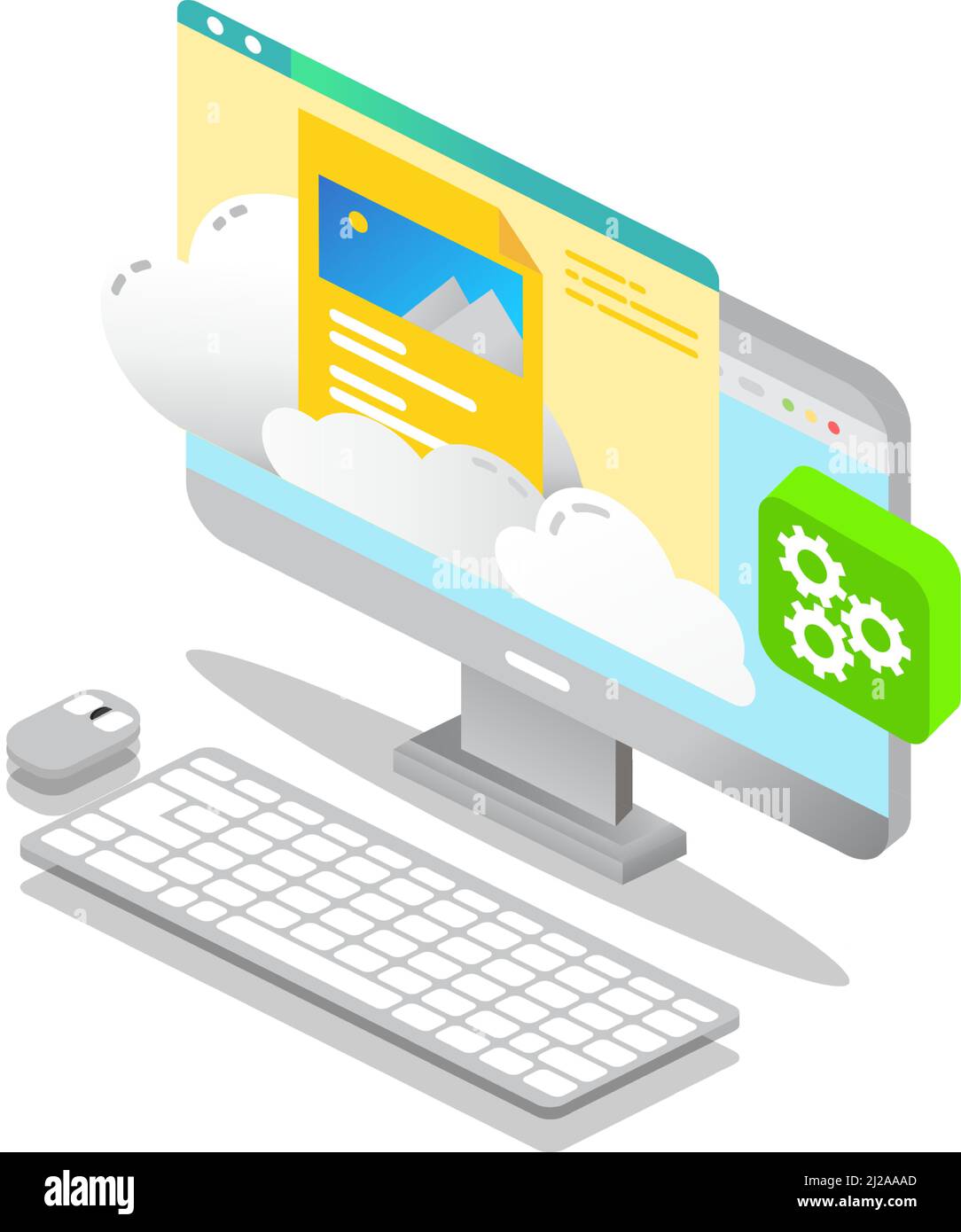 Cloud data file folder 3d icon vector Stock Vector Image & Art - Alamy