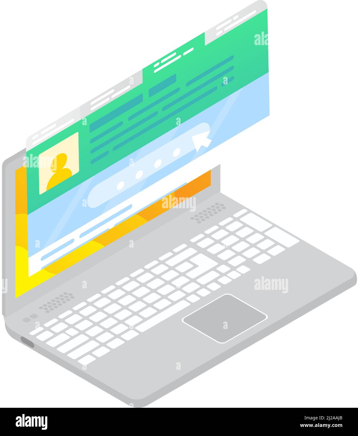 Password for information access on laptop icon Stock Vector Image & Art ...