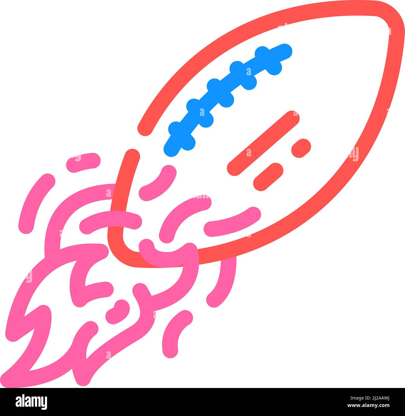 ball high speed flying color icon vector illustration Stock Vector ...