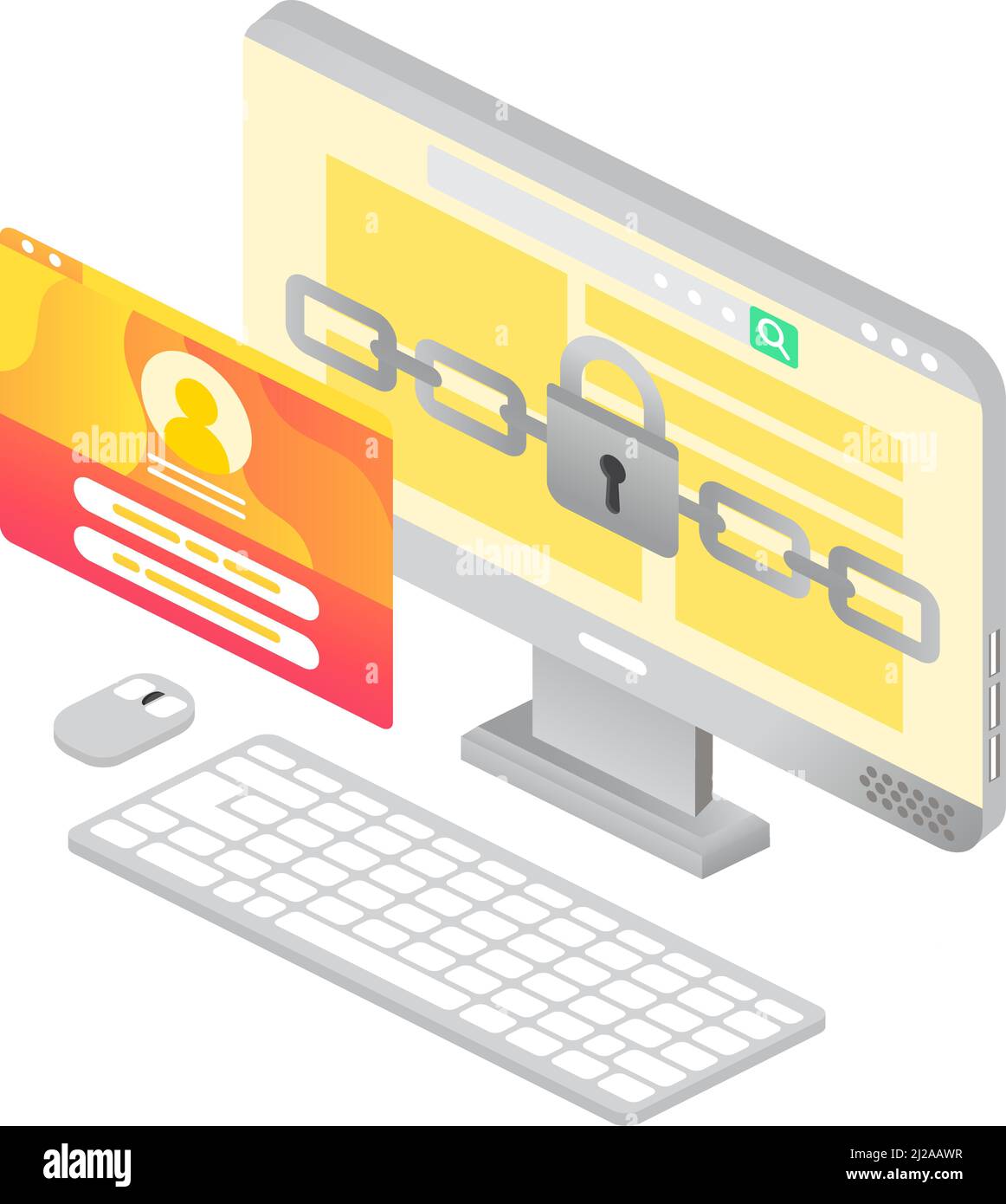 Protected file folder icon 3d isometric vector Stock Vector Image & Art ...