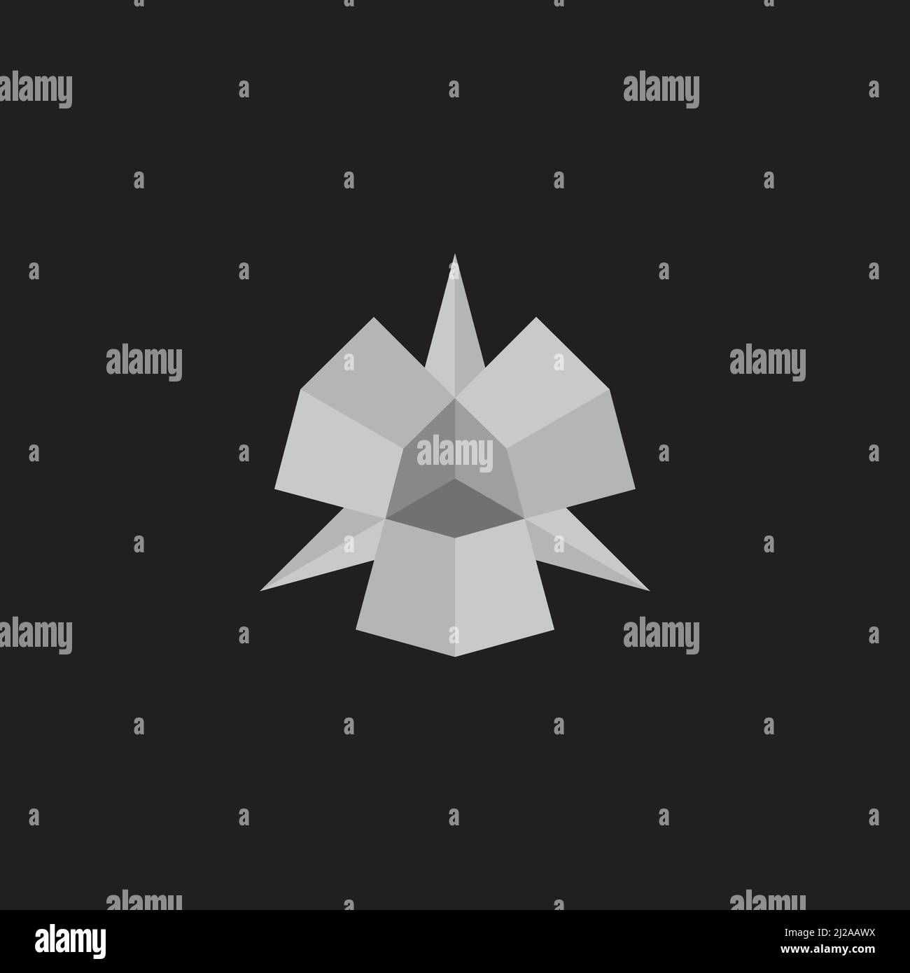 triangles 3d shadows polygonal objects background decoration vector ...