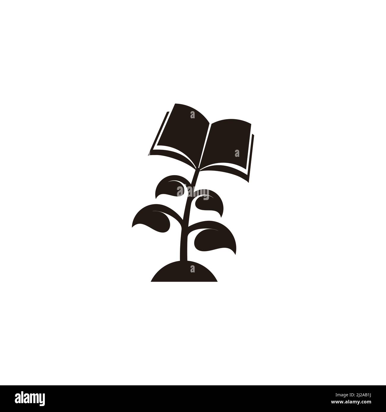 book tree education biology science symbol logo vector Stock Vector ...