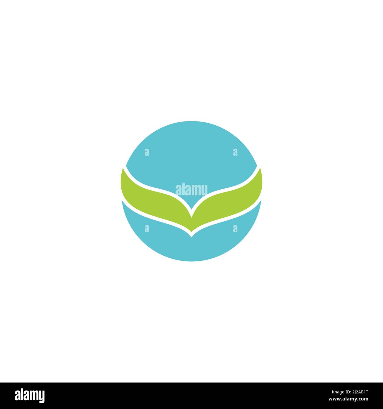 abstract leaf water blue earth simple natural symbol logo vector Stock ...