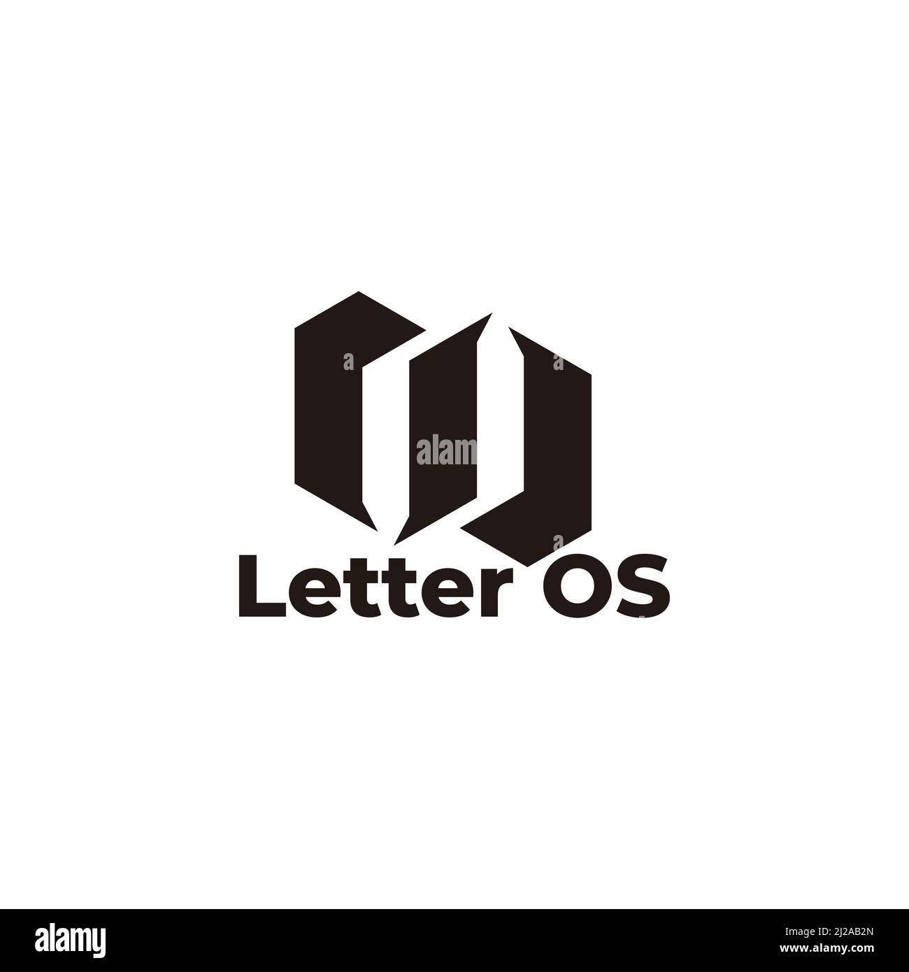 letter os abstract geometric polygonal logo vector Stock Vector Image ...