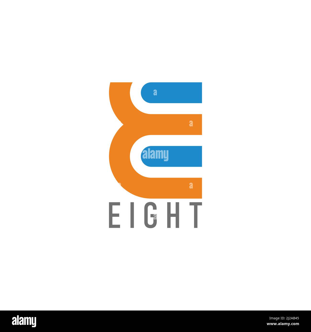 number eight simple colorful geometric logo vector Stock Vector Image ...
