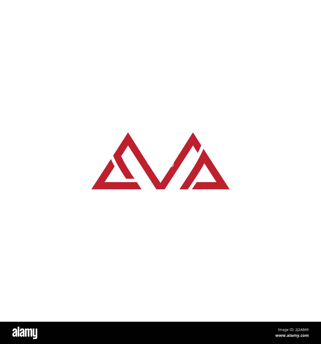 letter m triangles line simple geometric logo vector Stock Vector Image ...