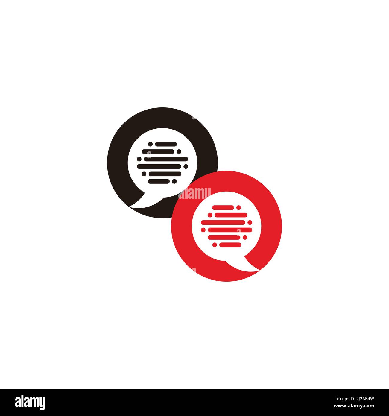 linked bubble talk communication symbol colorful geometric vector Stock ...