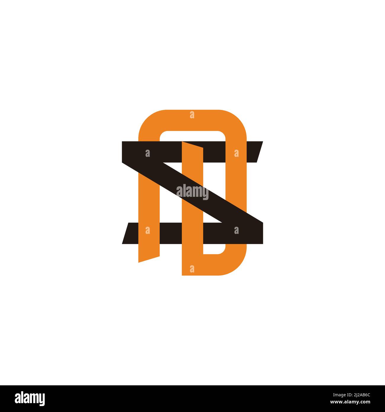 letter os simple line linked yellow colorful logo vector Stock Vector ...