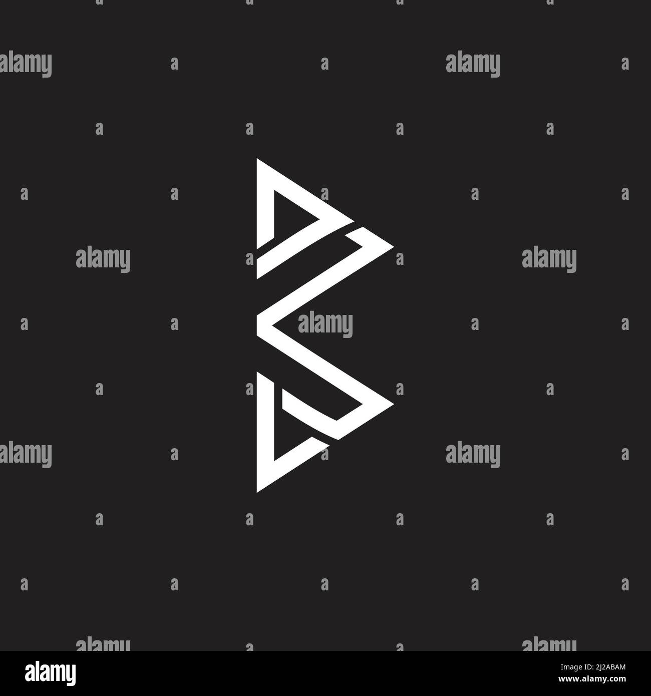 letter b triangles line simple geometric logo vector Stock Vector Image ...