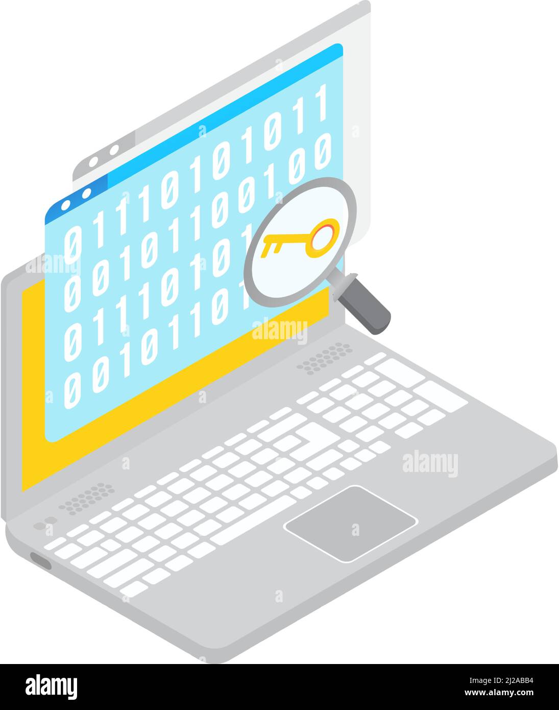 Encryption Key Binary Code Search Vector Icon Stock Vector Image And Art