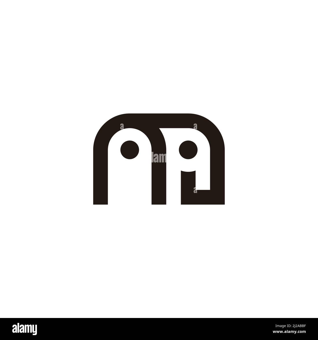 letter na simple geometric negative space logo vector Stock Vector Image & Art - Alamy