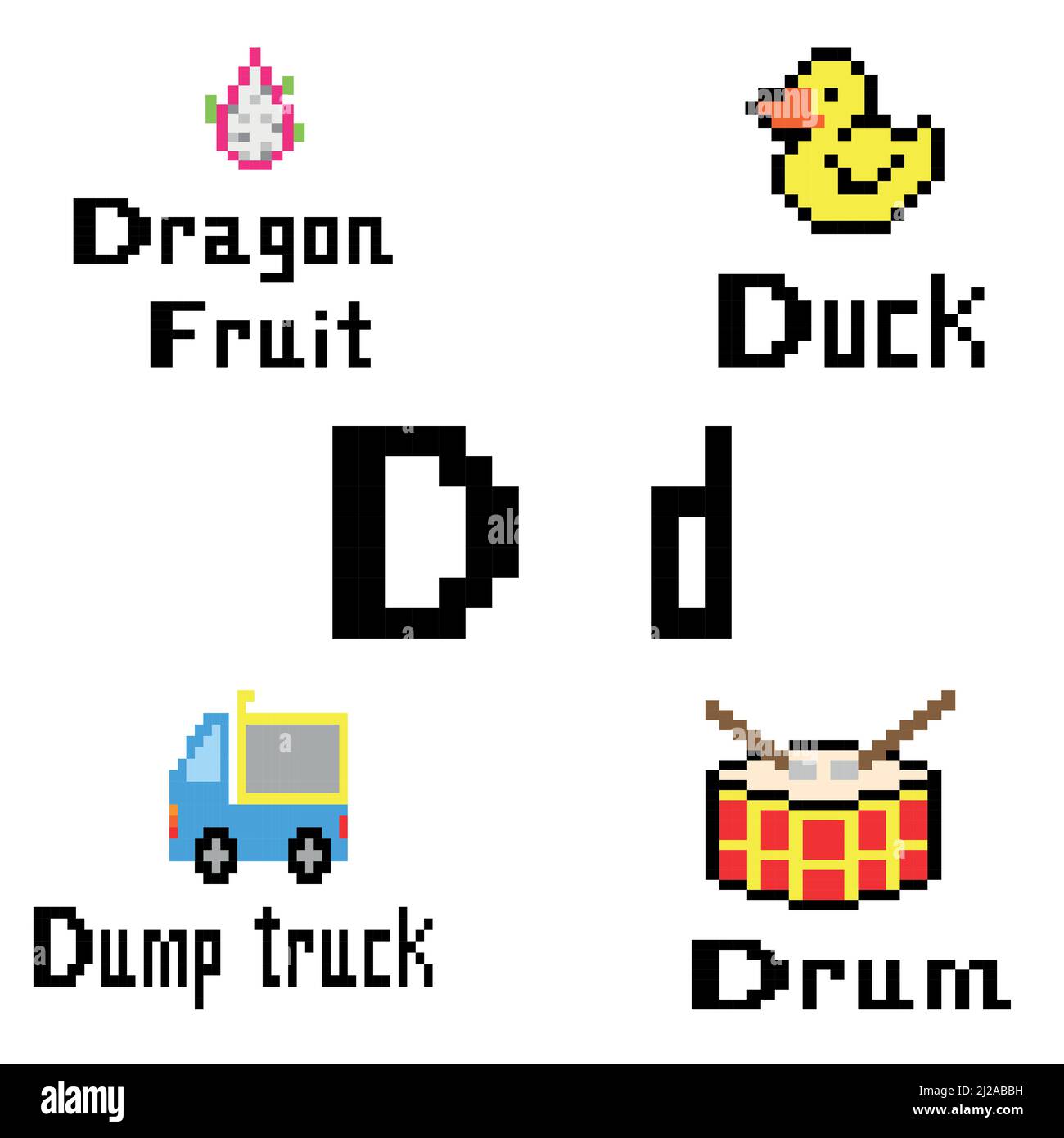 Pixel art writing pixel illustration Cut Out Stock Images & Pictures ...