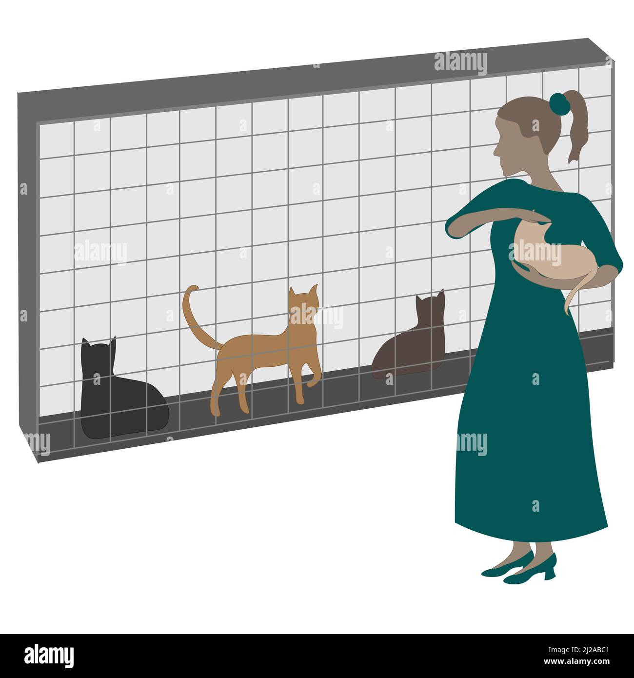 Cartoon illustration homeless cat hi-res stock photography and images ...