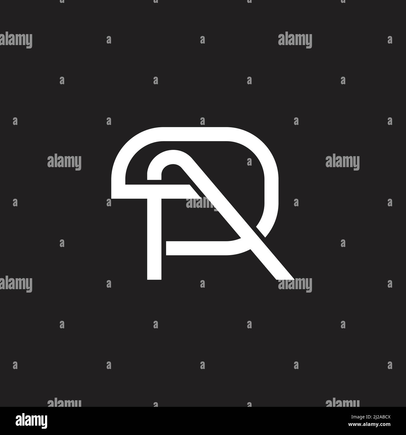 letter ra simple linked overlap logo vector Stock Vector Image & Art ...