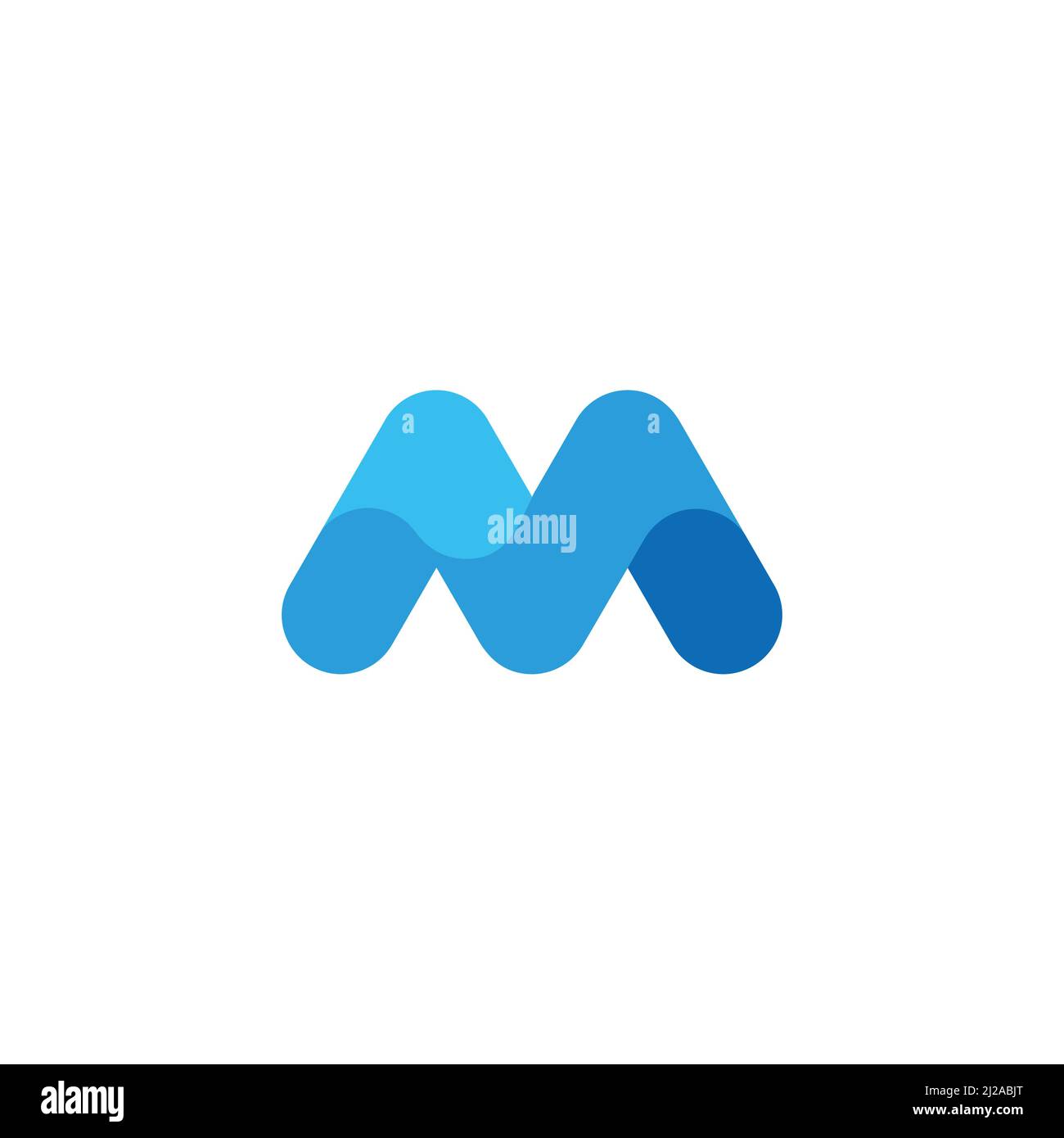 letter m wavy water gradient color logo vector Stock Vector Image & Art ...