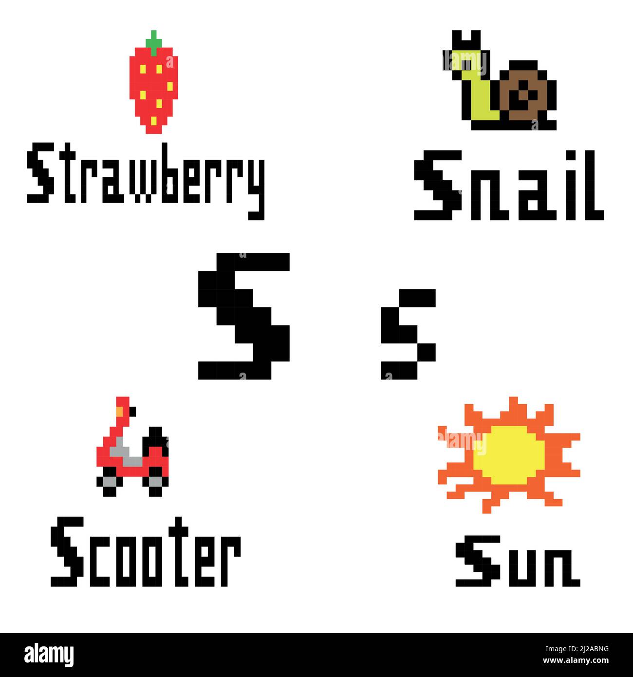 Pixel art writing pixel illustration Cut Out Stock Images & Pictures ...