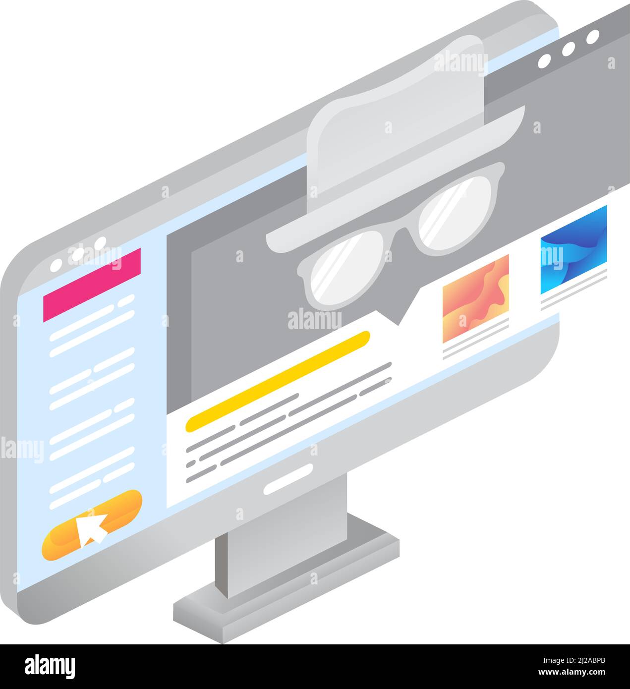 Private tab incognito browser page vector 3d icon Stock Vector Image ...