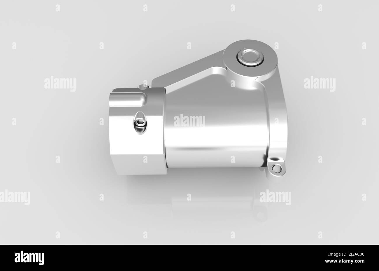 Metal parts on light gray background,3D rendering Stock Photo - Alamy