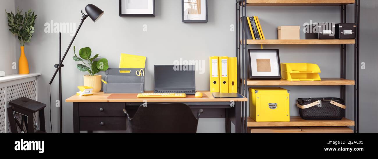 Work place panoramic view hi-res stock photography and images - Alamy