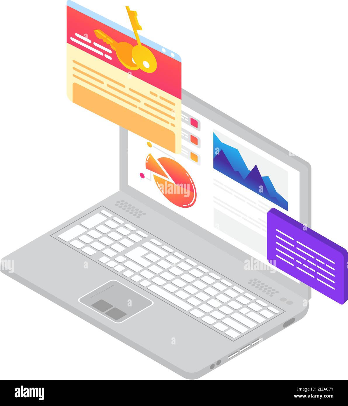 Content key page vector 3d computer icon Stock Vector Image & Art - Alamy