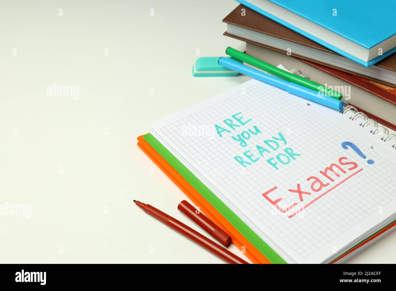 Concept of exams and tests, space for text Stock Photo - Alamy